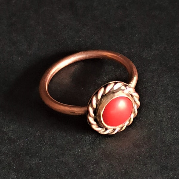 Red Coral Ring - Etsy