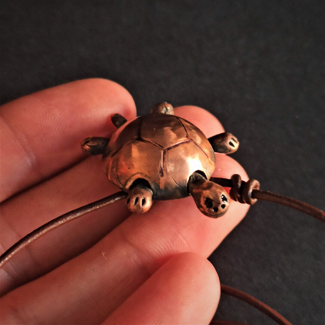 Copper Turtle Necklace, Rustic Jewelry, Patina Jewelry, Animal Pendant ...