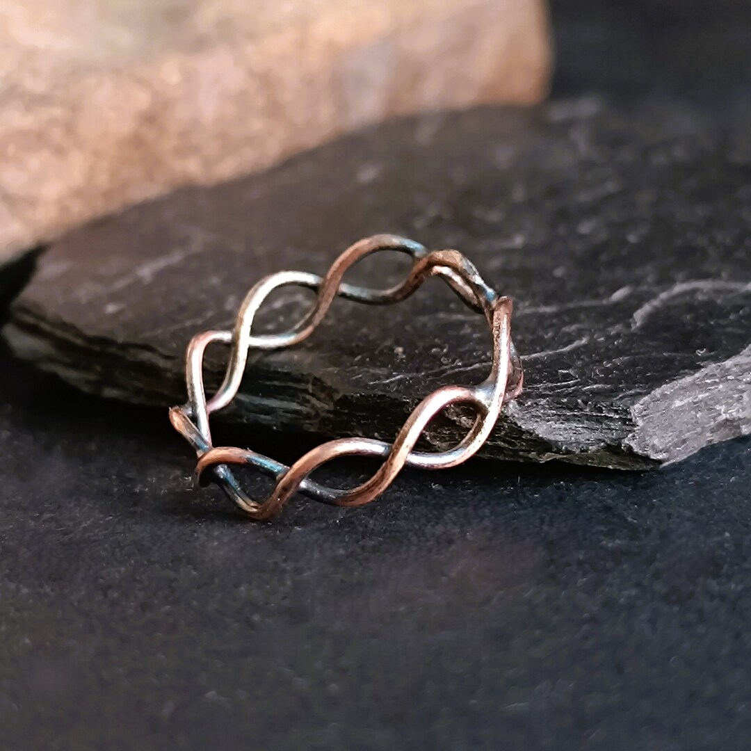 Twist Ring, Infinity Copper Ring, Eternity Ring, Arthritis Copper Ring ...