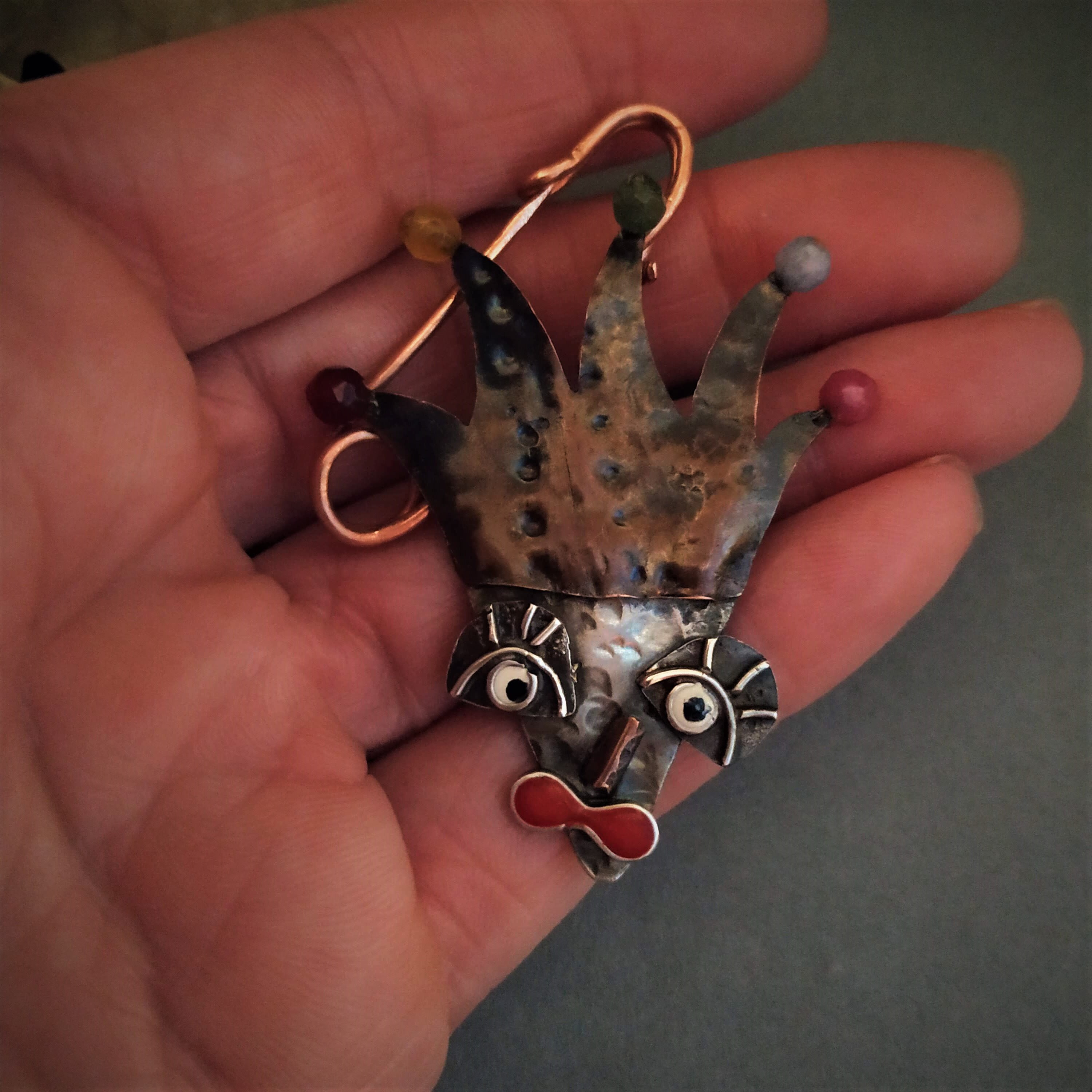 Vintage Clown Brooch Jester Face Brooch Silver Clown - Etsy UK