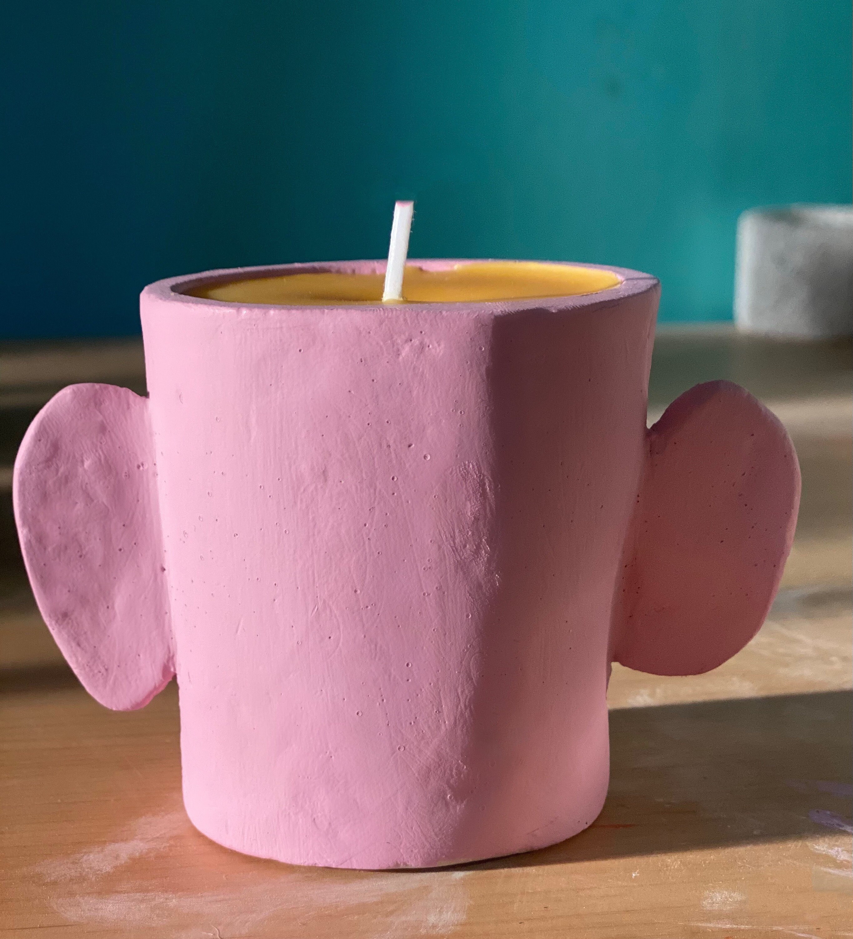 Handmade Ceramic Face Candle | Scented Candle Holder, Lip Design - Etsy