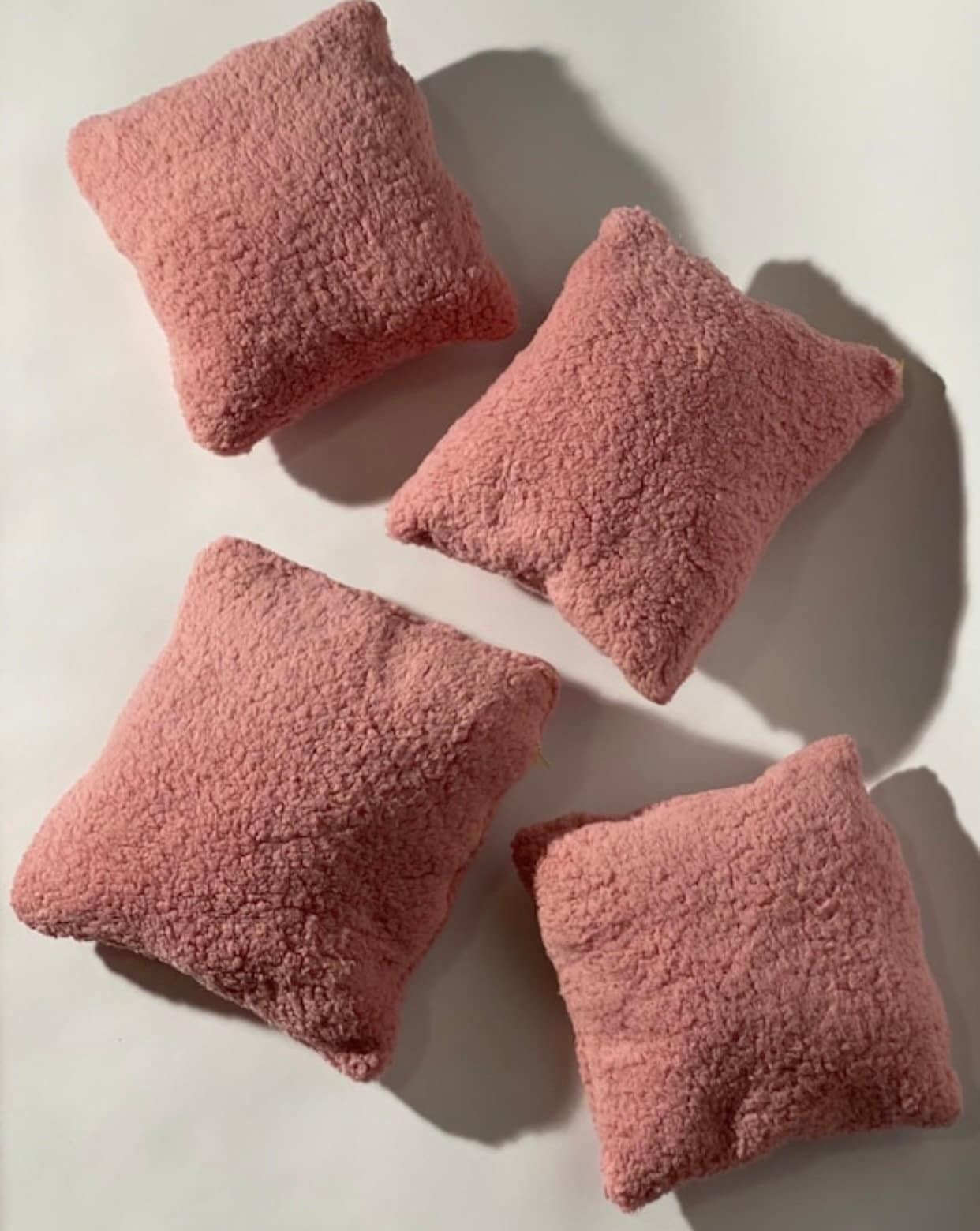 Pink Furry Pillow Pink Fuzzy Pillow Blush Pink Pillow Soft Rose Pink ...