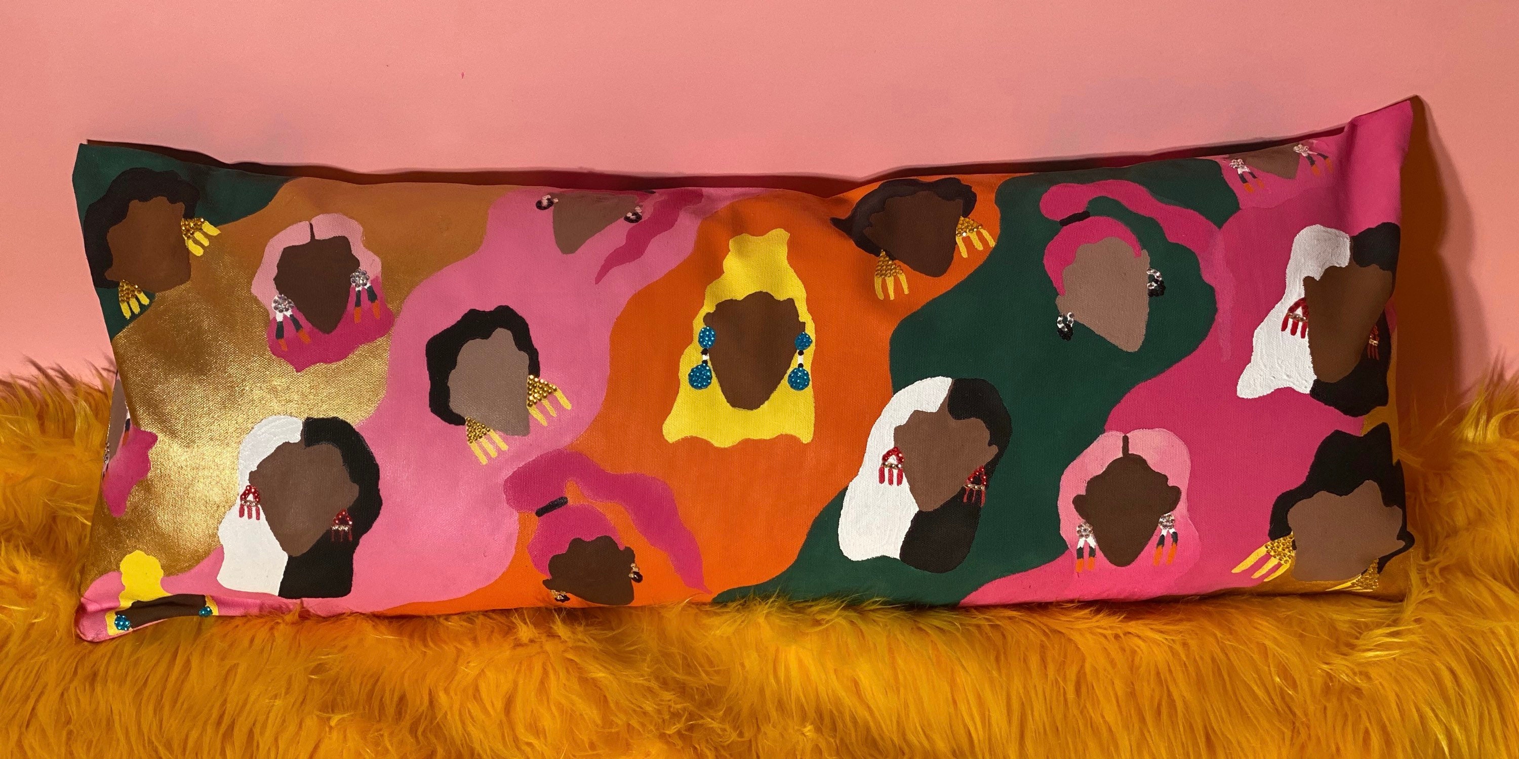 Hand Painted Decorative Body Pillow - Etsy