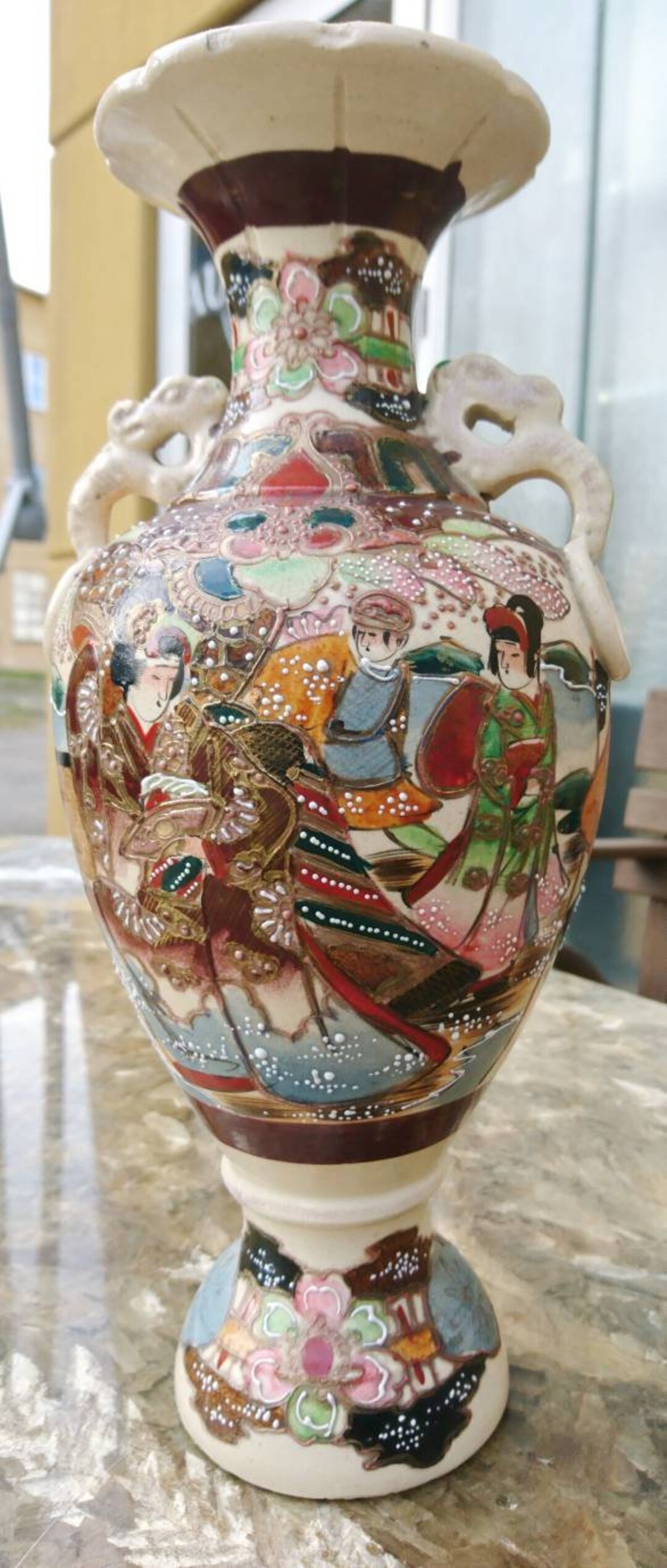 Antique Big Satsuma Pottery Vase Around 1900's Japan Samurai - Etsy