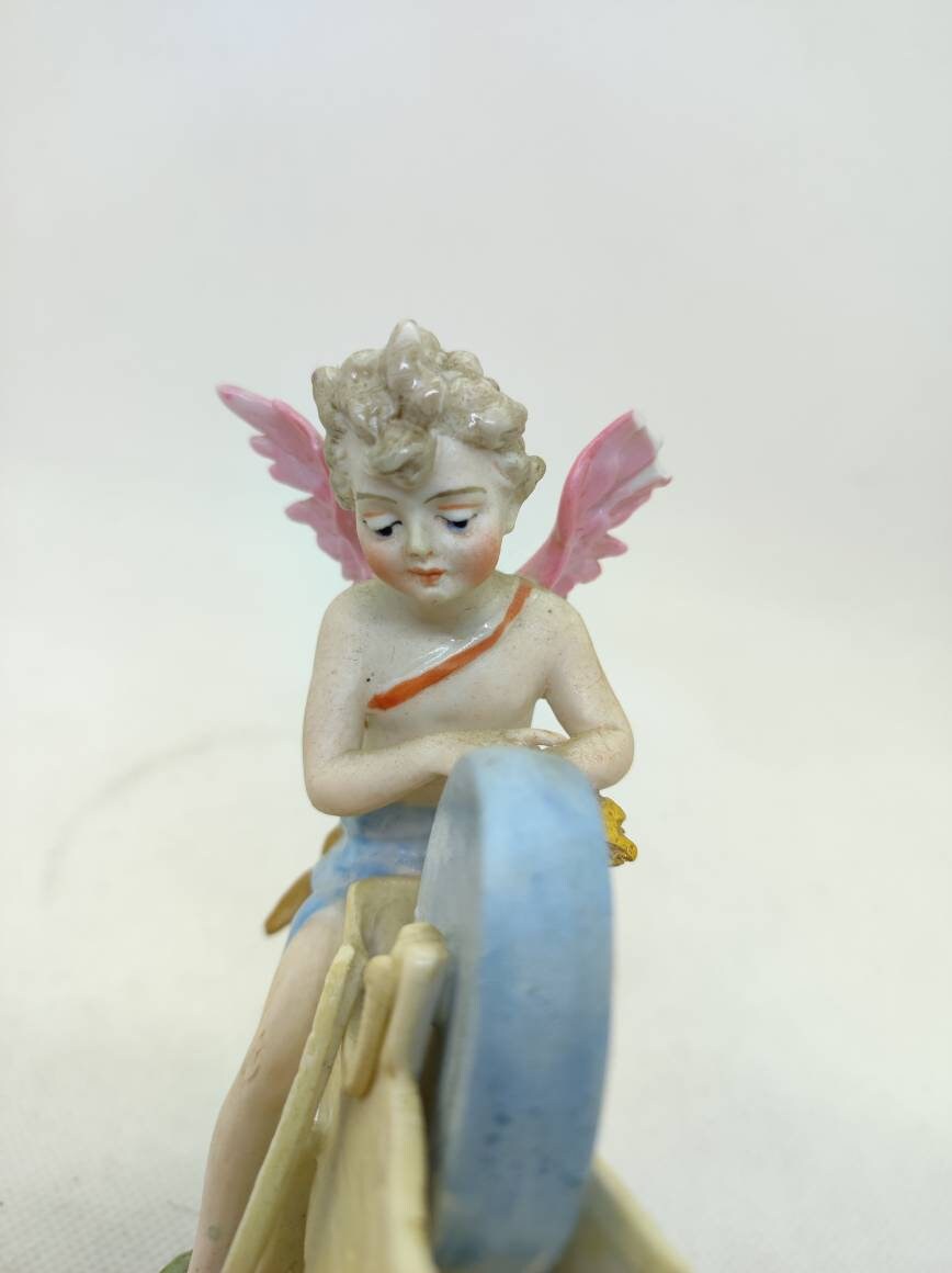 Art Nouveau Biscuit Porcelain Bisq Angel Figure Glücksschmid - Etsy
