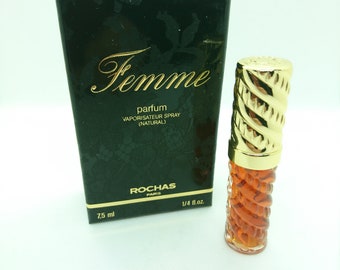 Femme Rochas 1989 Pure Perfume Extrait 3 Ml Miniature Vintage Perfume ...