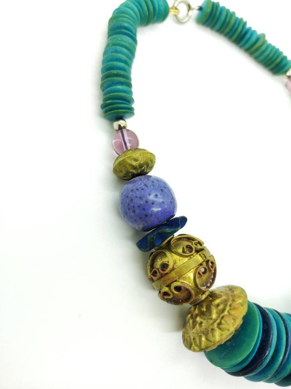 Vintage filigree hand-forged leg bone necklace 1980s … - Gem