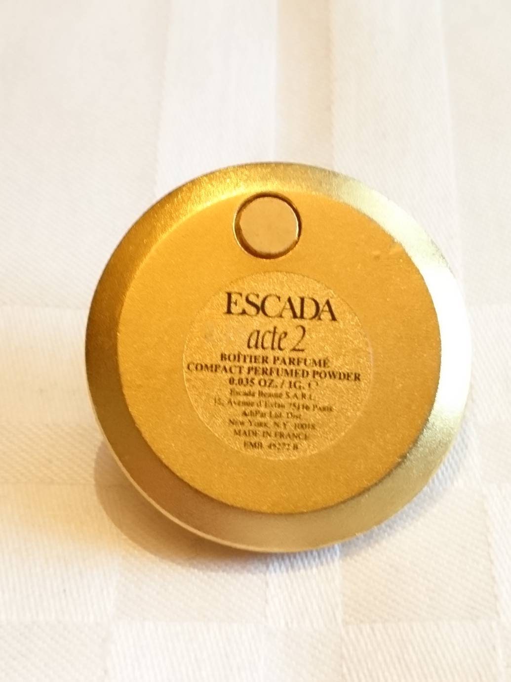 Vintage ESCADA Acte 2 Compact Perfumed Powder 1g Caso | Etsy