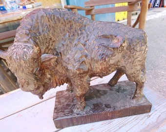 Wood Carving Buffalo - Etsy