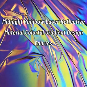 Midnight Rainbow Laser Reflective Material Colorful Gradient Design ...