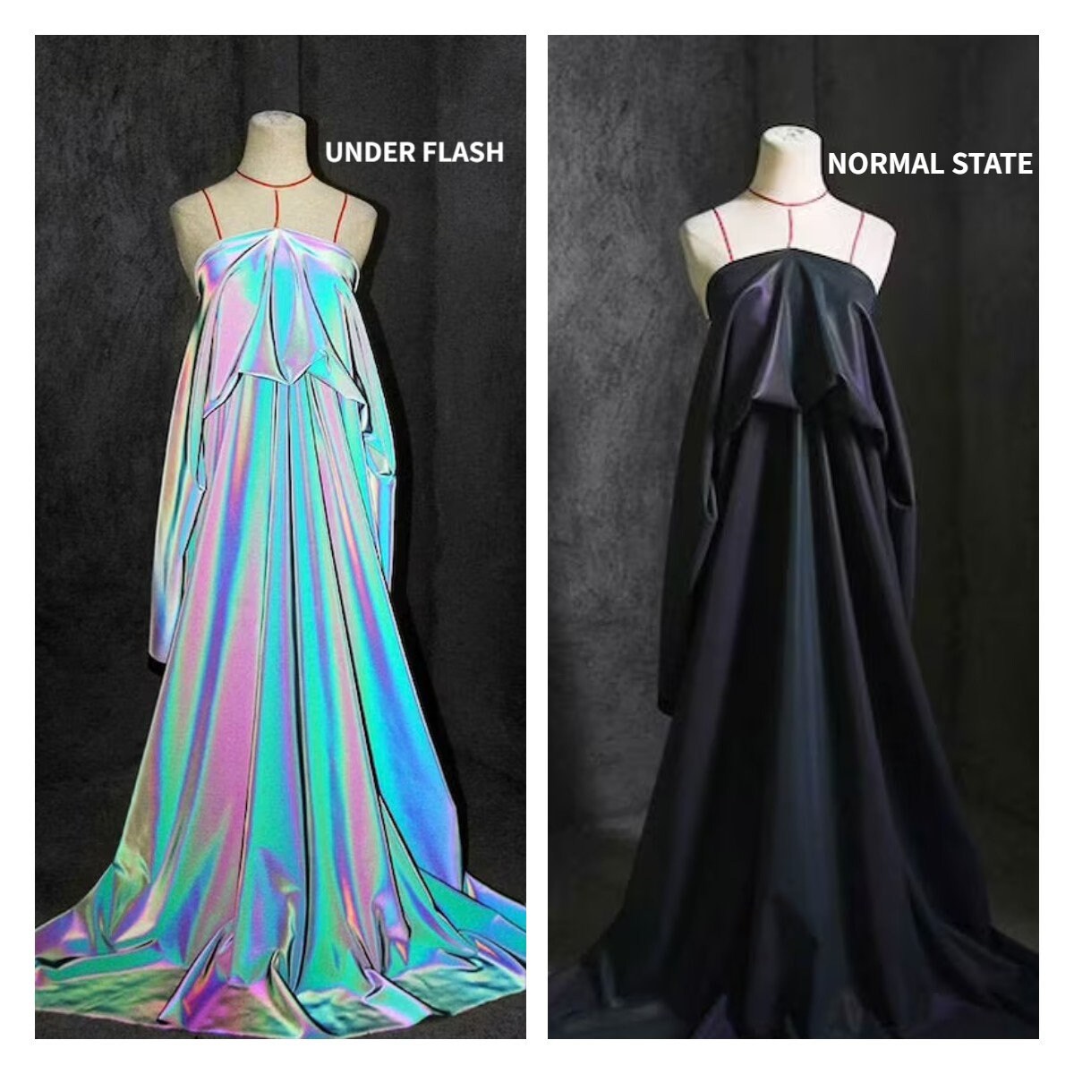 Midnight Rainbow Laser Reflective Material Colorful Gradient Design ...