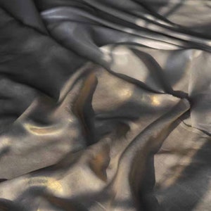 Pure Linen Foil Reflective Shiny Fabrics Designer Fabrics Washed Linen ...