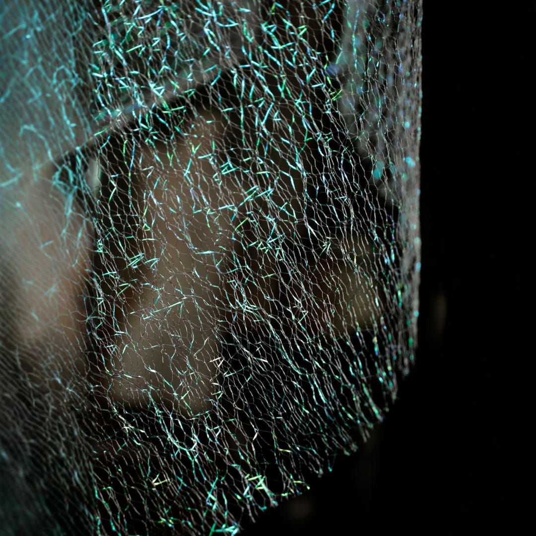 Mermaid Iridescent Mesh Fabric - Laser Green Sheer for Siren Halloween ...