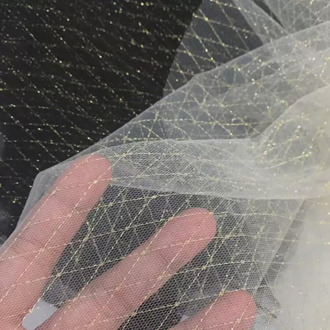 Metallic Lace Mesh Fabric | Hand-sewn Gold Thread for Theatrical ...
