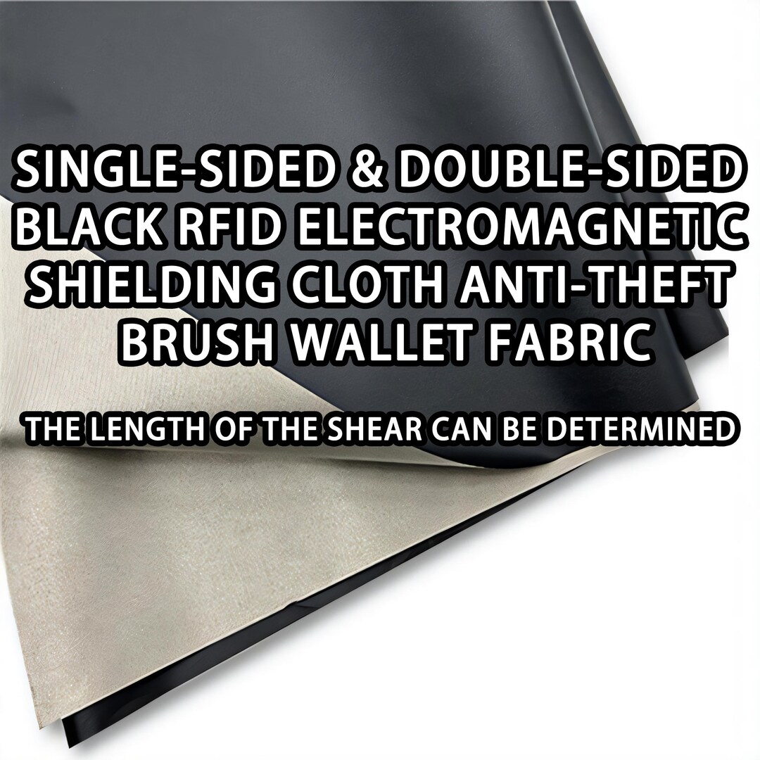 Black EMF Shielding Conductive Fabric Ideal for RFID Blocking Wallets ...