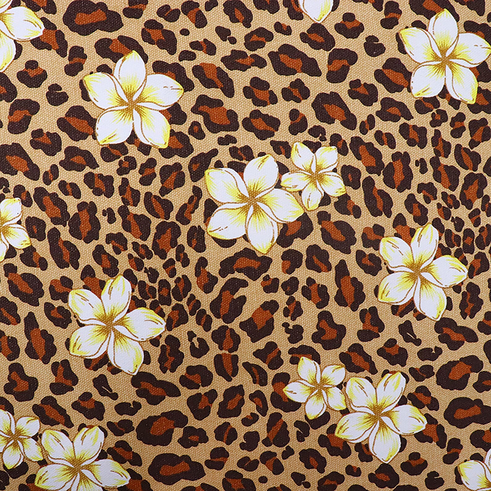 Cotton Brown Leopard Print Cloth Leopard Print Lily Fabric | Etsy