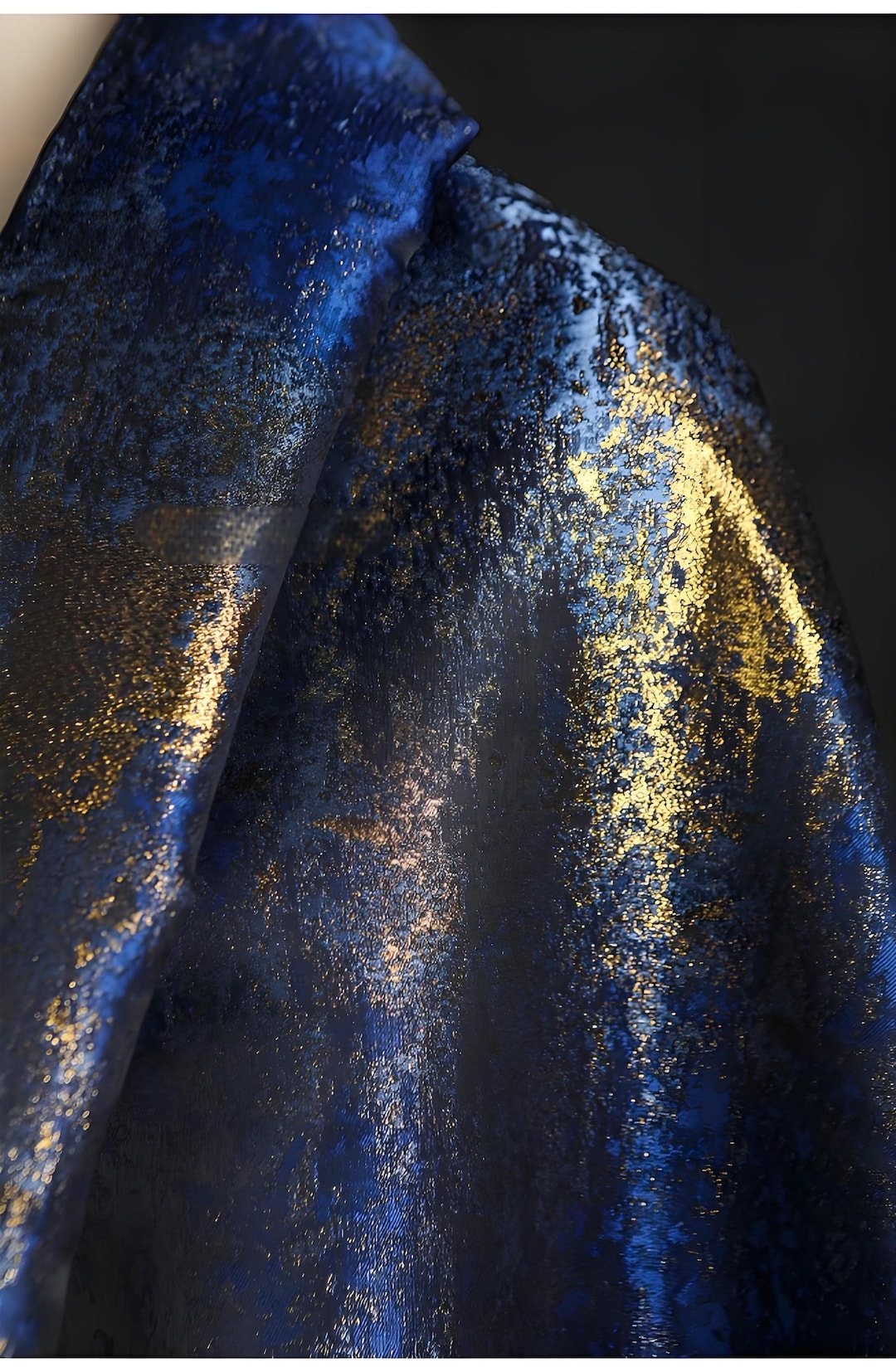 Dystopian Ombre Jacquard Fabric - Dual-sided Metallic Gradient ...