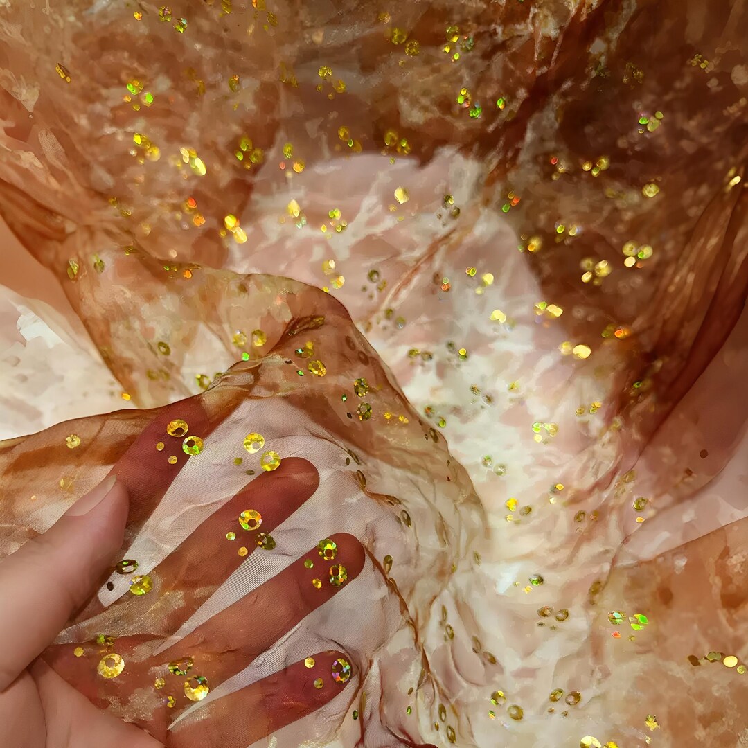 Prismatic Shift Organza, Multichrome Glitter Sheer for Avant-garde ...