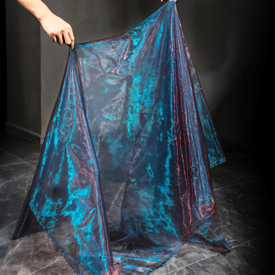 Multicolor Liquid Shine Organza Fabric for Fashion and Designer ...