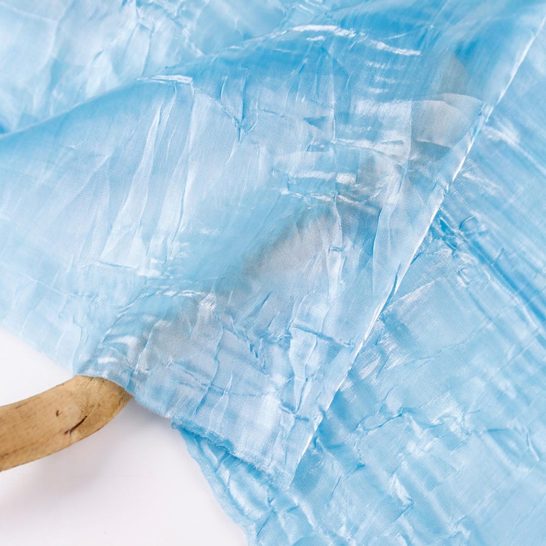 Icy Cascade Crinkle & Liquid Lume Sheer - Frosted Gold Texture Drape ...