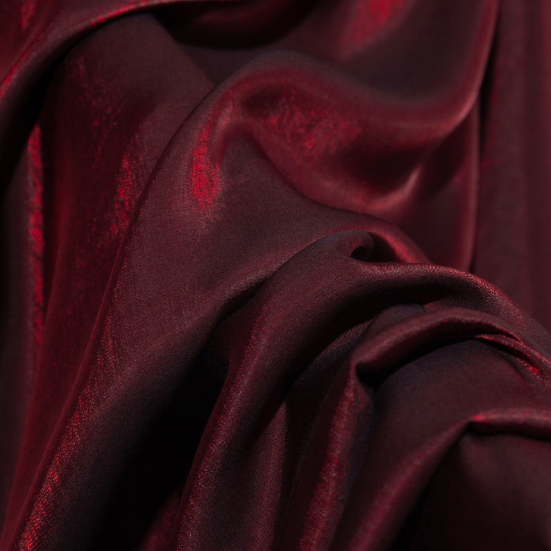 Wine Red Silk Satin Gradient Fabric Horse Face Skirt Wedding - Etsy