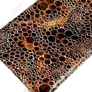 Python Embossed Shaping Fabric & Tri-color Leopard Metallic for Couture ...