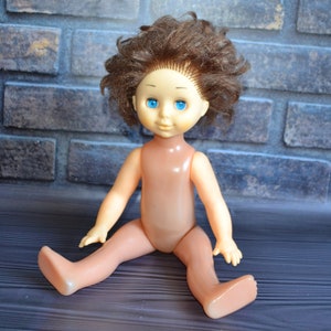 Vintage Plastic Doll USSR Old Soviet Doll Retro Russian Doll - Etsy
