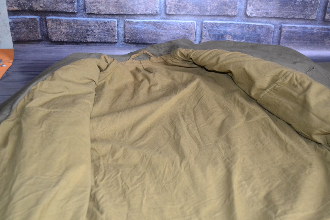 Military Jacket Russian Soldier's Overcoat Winter Soviet Coat Army USSR ...