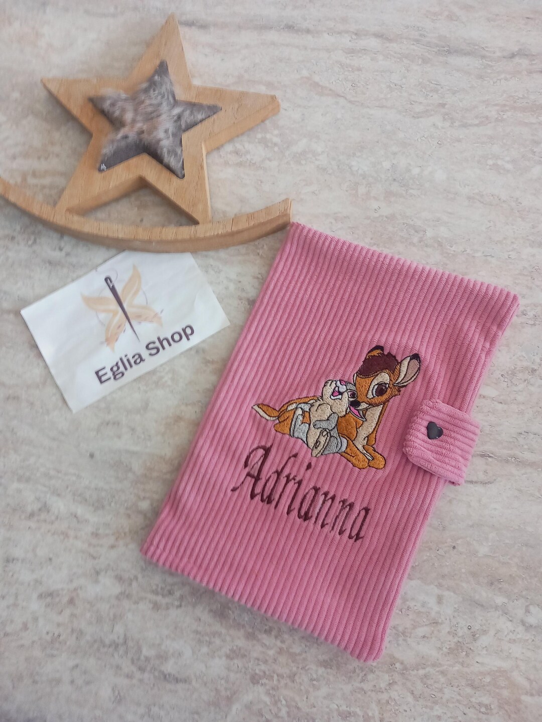 Personalized Embroidered Bambi Thumper Health Record Book Cover - Etsy