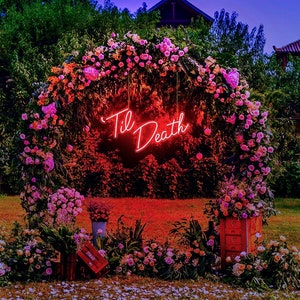 Til Death Neon Sign Wedding Neon Sign Custom Neon Sign Neon - Etsy