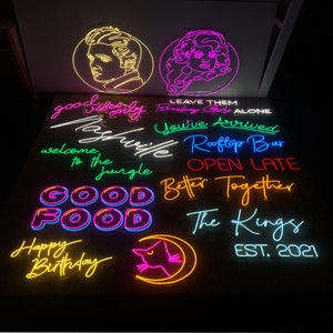 Custom Neon Sign Neon Sign Wedding Neon Sign Led Neon Sign Name Neon ...