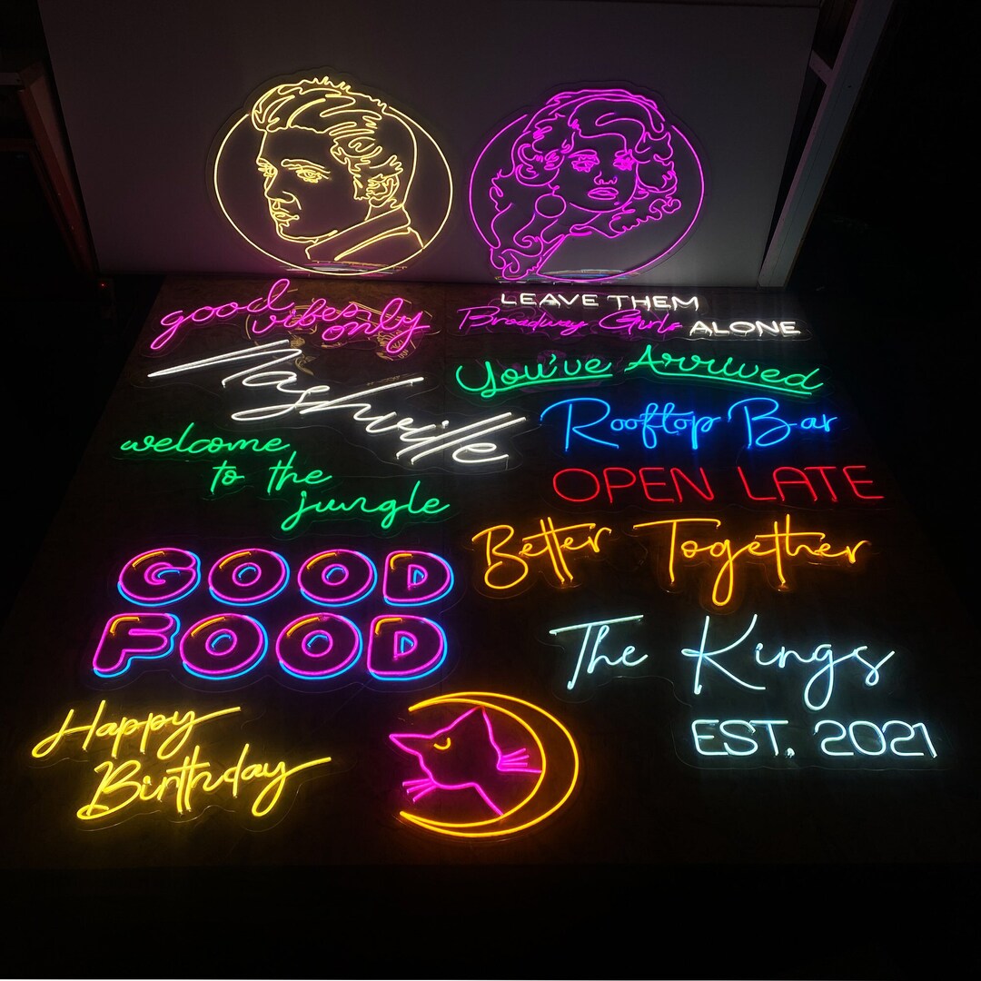 Custom Neon Sign Neon Sign Wedding Neon Sign Led Neon Sign Name Neon ...