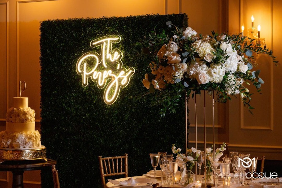 Neon Wedding Sign Custom Wedding Decor, Neon Name Sign Wall Decor ...