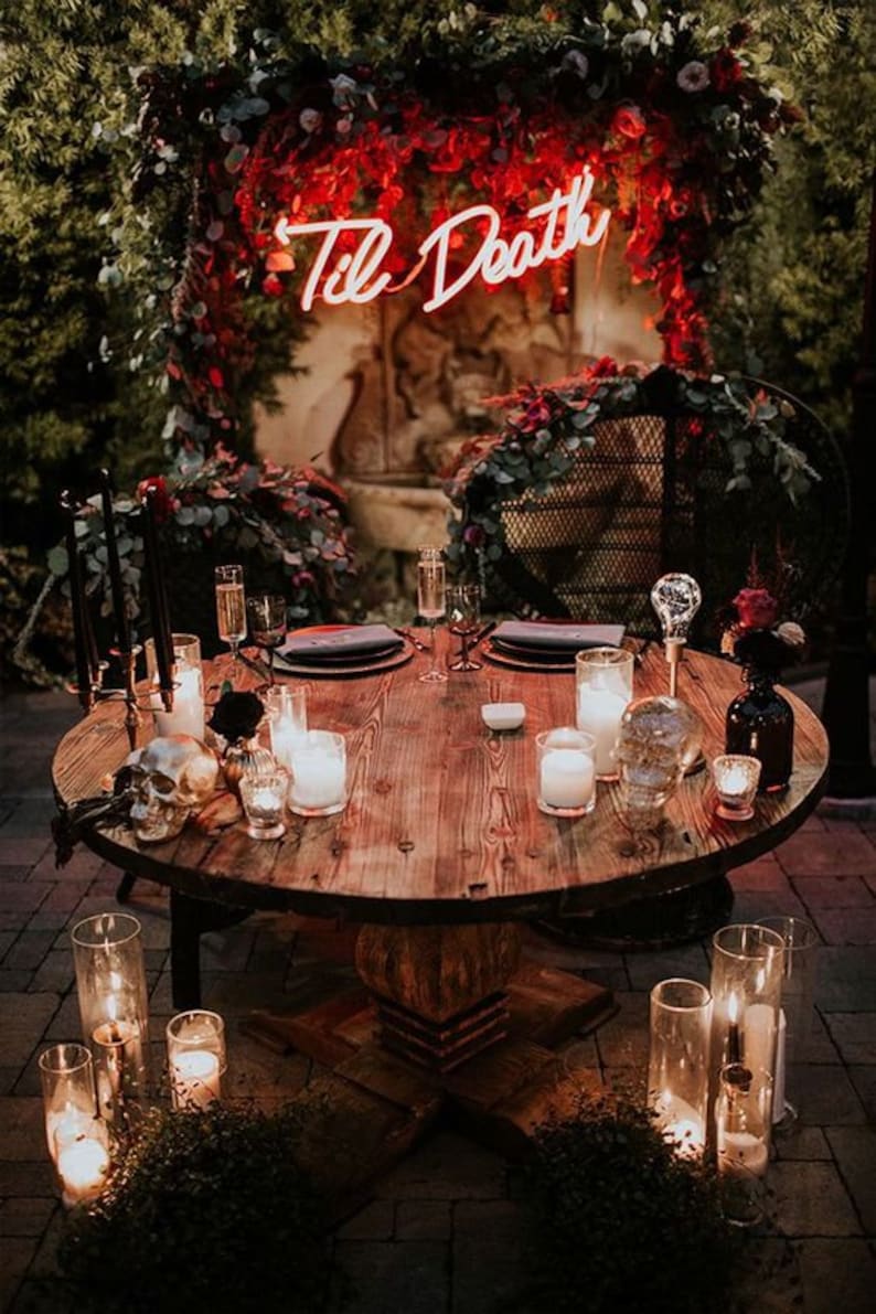 Til Death Neon Sign Wedding Neon Sign Custom Neon Sign Neon - Etsy