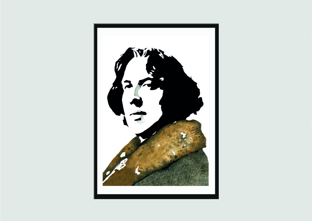 Oscar Wilde Portrait Signed Print | Literary Print | Signed A4 Print ...