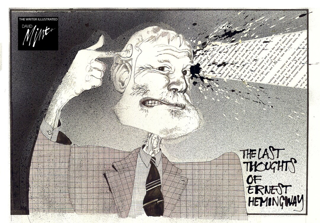 Ernest Hemingway Print - Signed Hemingway Print - Gift for Lovers of ...