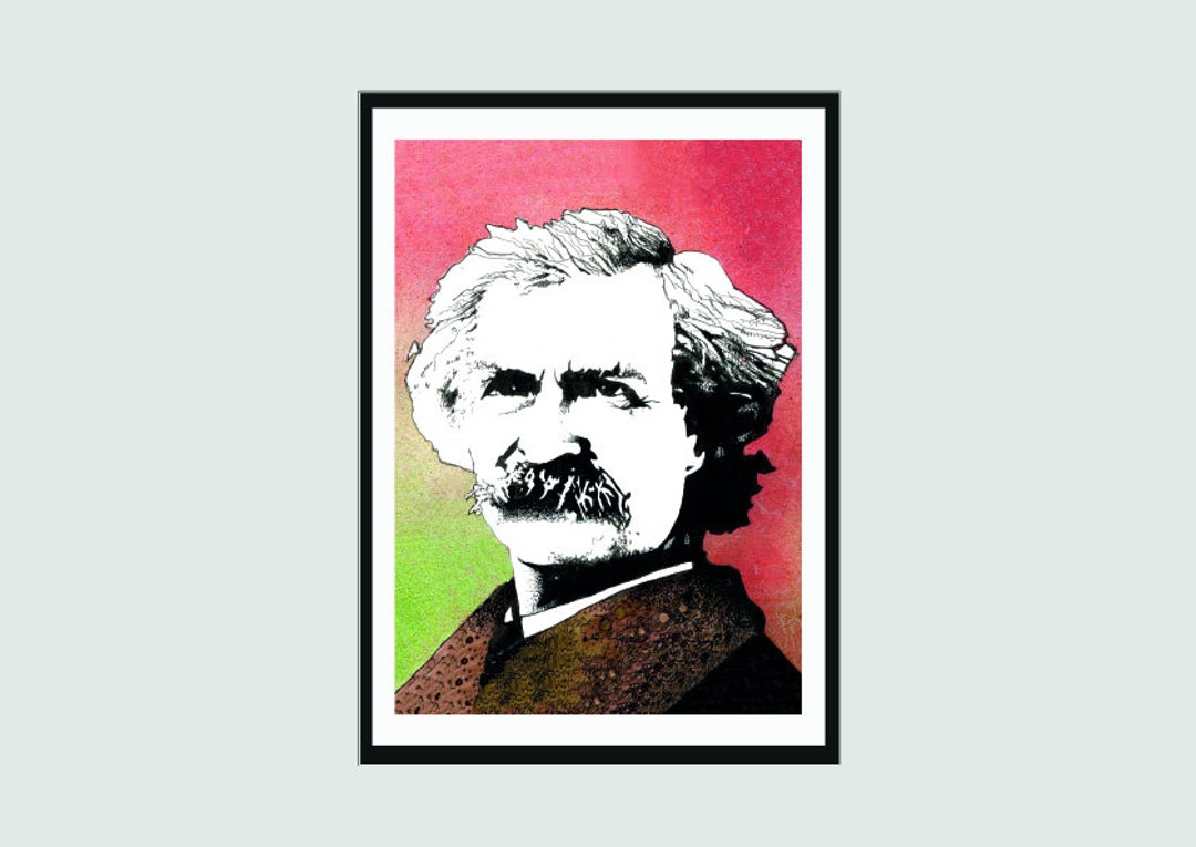 Mark Twain - Signed Print | Literary Print | Signed A4 Print | Writer ...