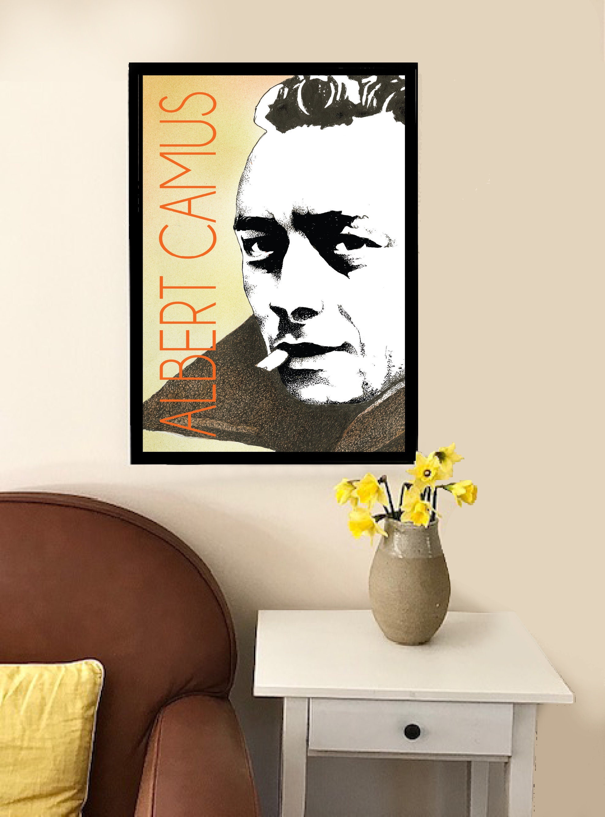Albert Camus Poster Contemporary A2 Portrait Poster | Etsy