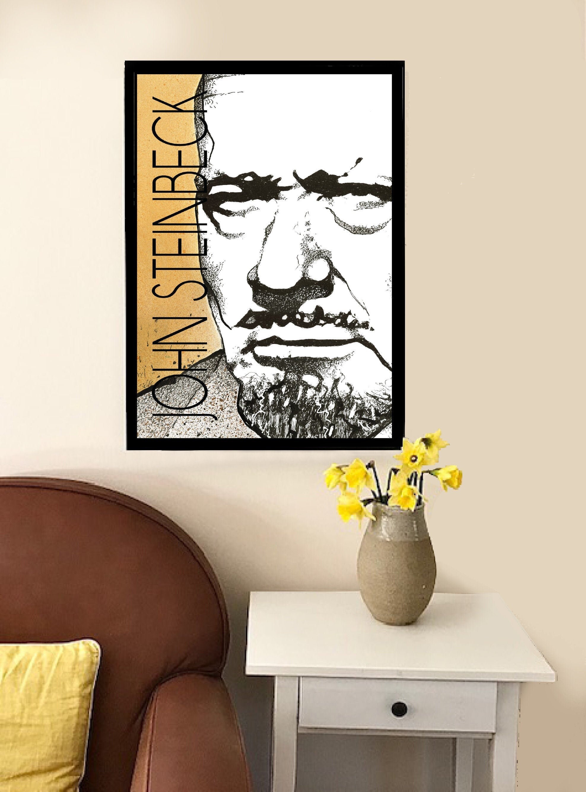 John Steinbeck Author Poster Contemporary A2 Portrait Poster | Etsy