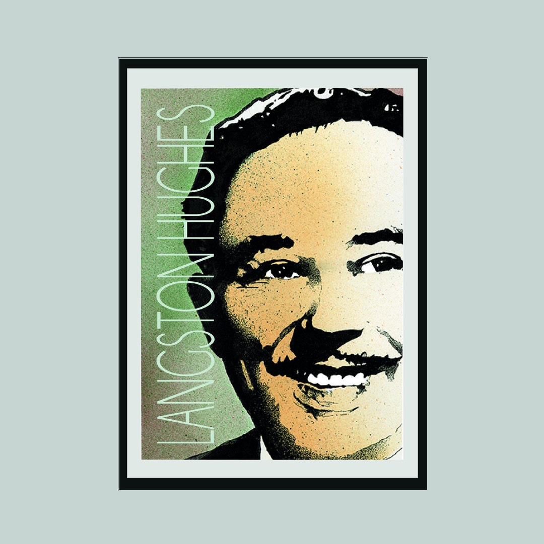Langston Hughes Author Poster | Contemporary A2 Portrait Poster ...