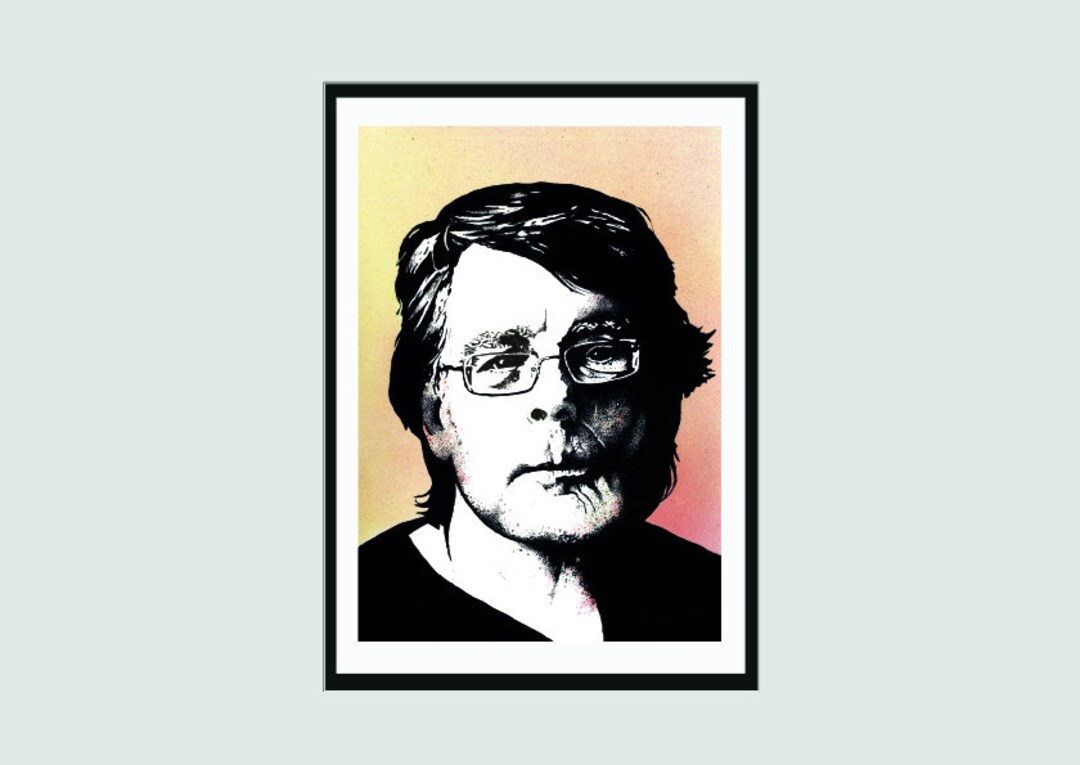 Stephen King Portrait - A4 Signed Art Print | Literary Print Book Lover ...