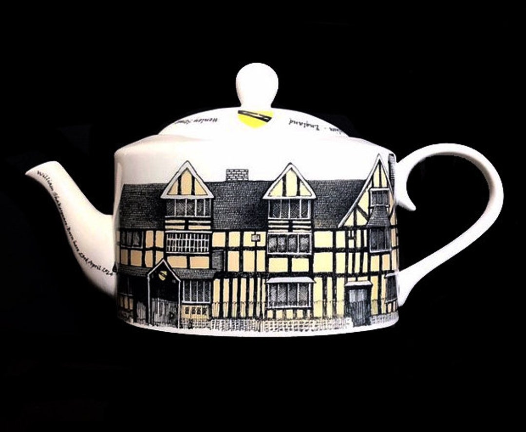 William Shakespeare's Birthplace Tea Pot - Fine Bone China ...