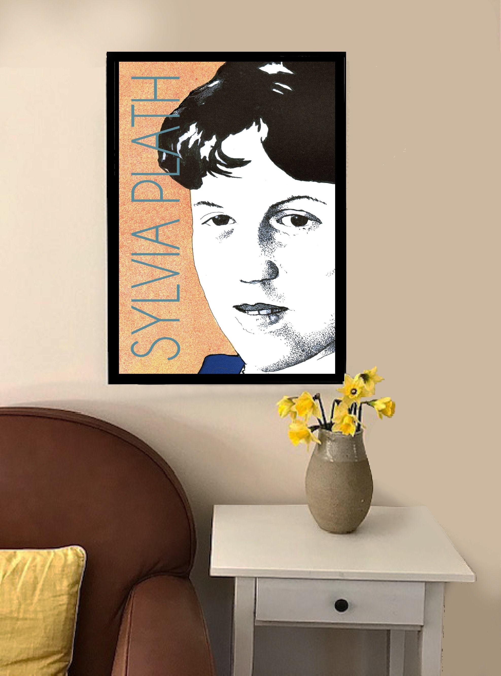 Sylvia Plath Author Poster Contemporary A2 Portrait Poster | Etsy