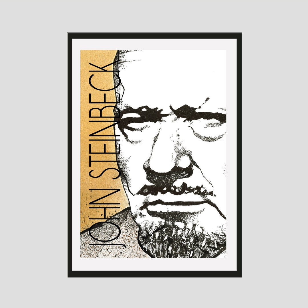 John Steinbeck Author Poster - Contemporary A2 Portrait Poster ...