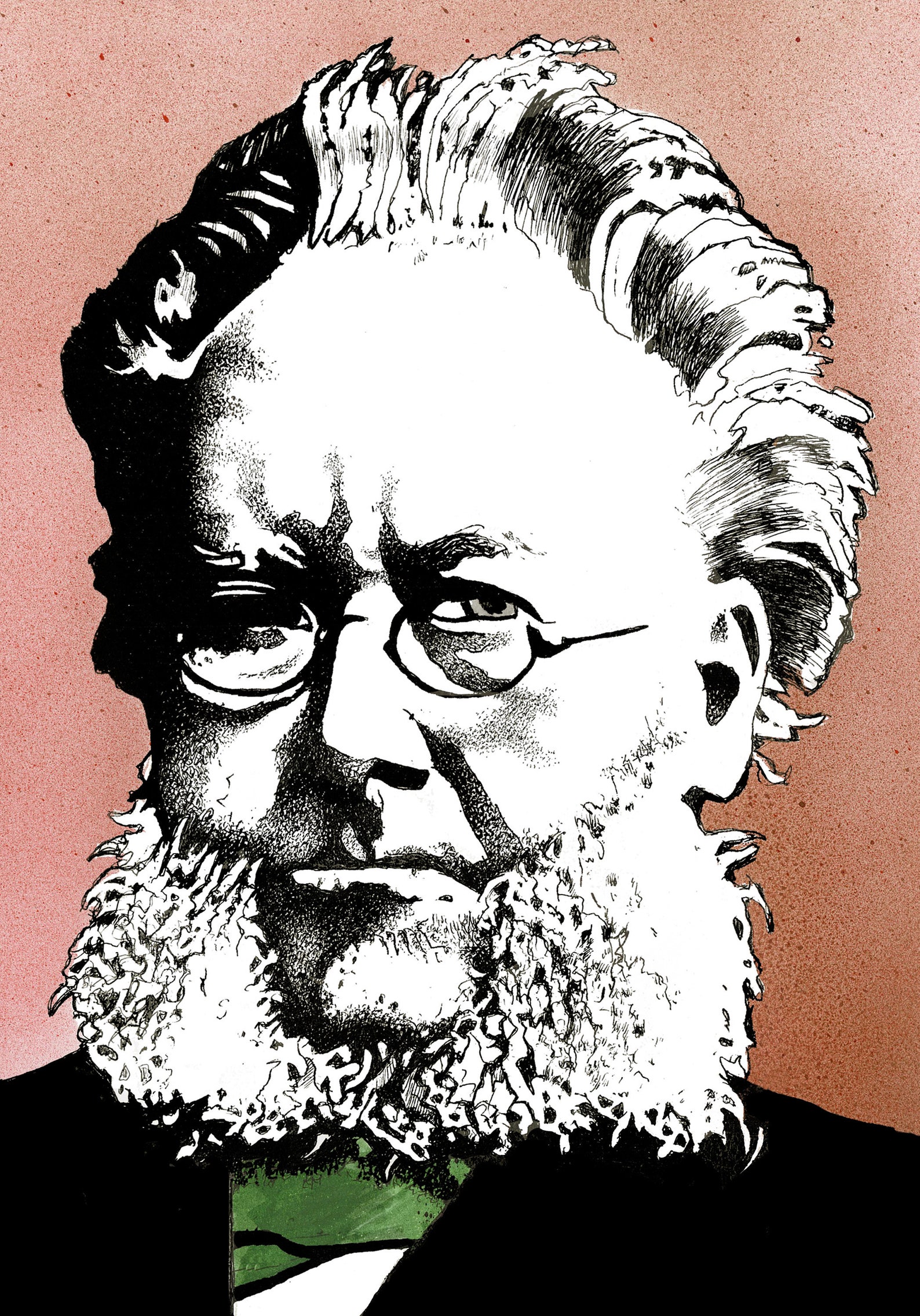 Henrik Ibsen Portrait Signed Fine Art Print A4 Author | Etsy