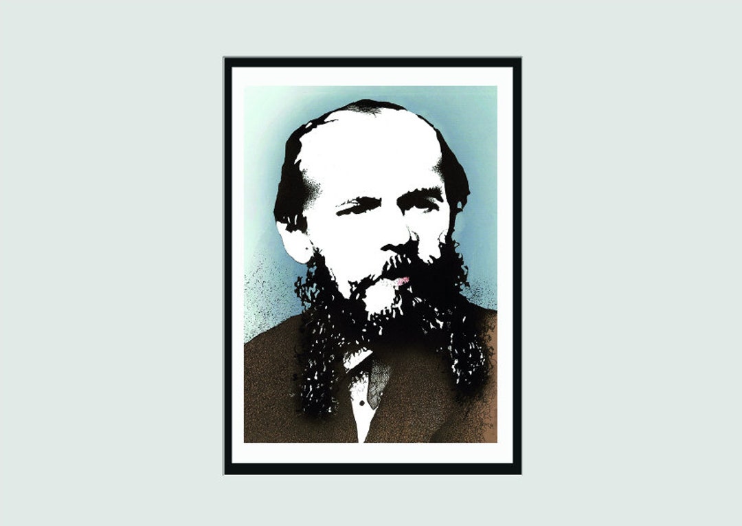 Fyodor Dostoevsky Portrait Signed Fine Art Print A4 Author Portrait ...