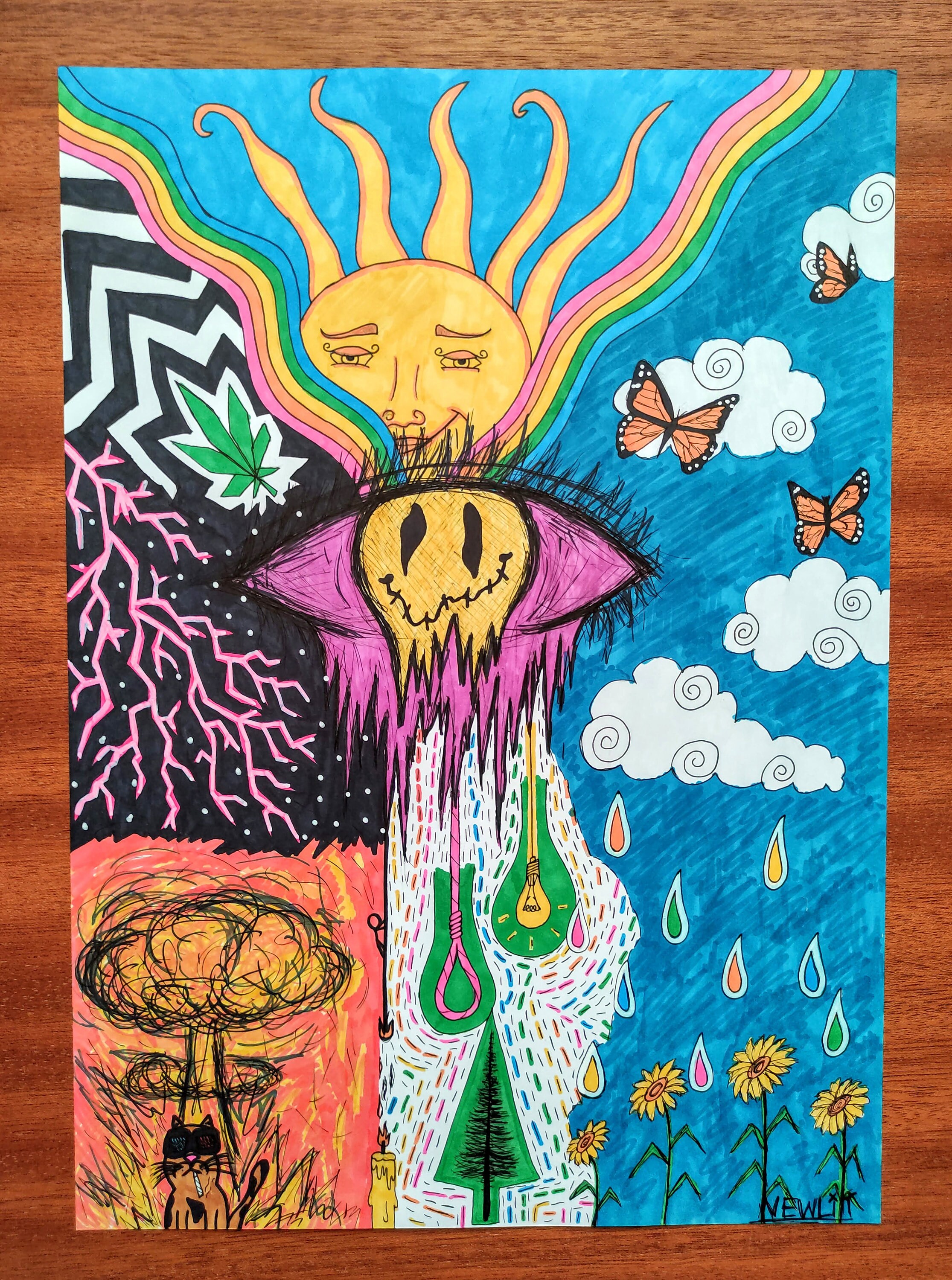 Abnormal Reality Drawing & Illustration Original - Etsy UK