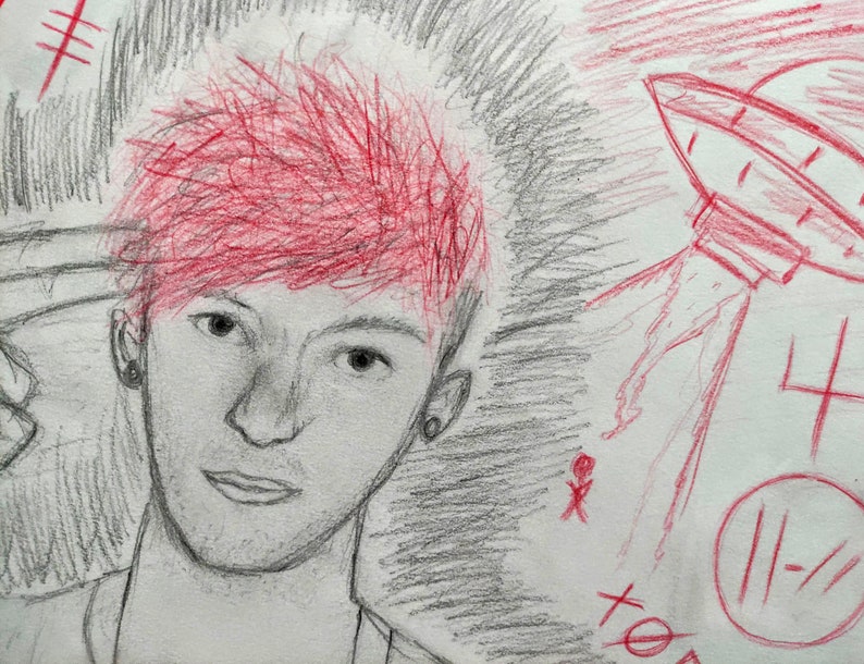 Josh Dun spooky Jim Drawing & Illustration - Etsy Ireland