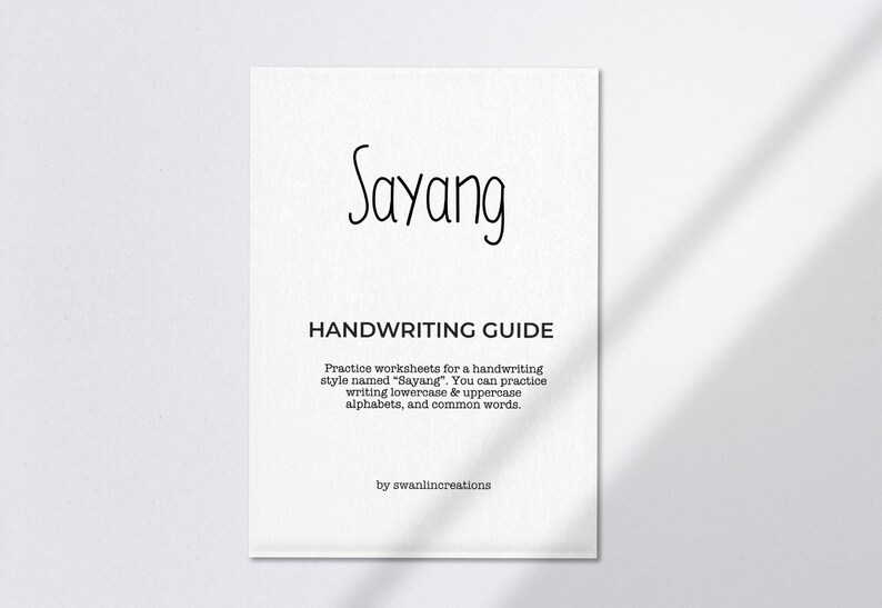 Printable Handwriting Worksheets Sayang - Block Letters - School ...