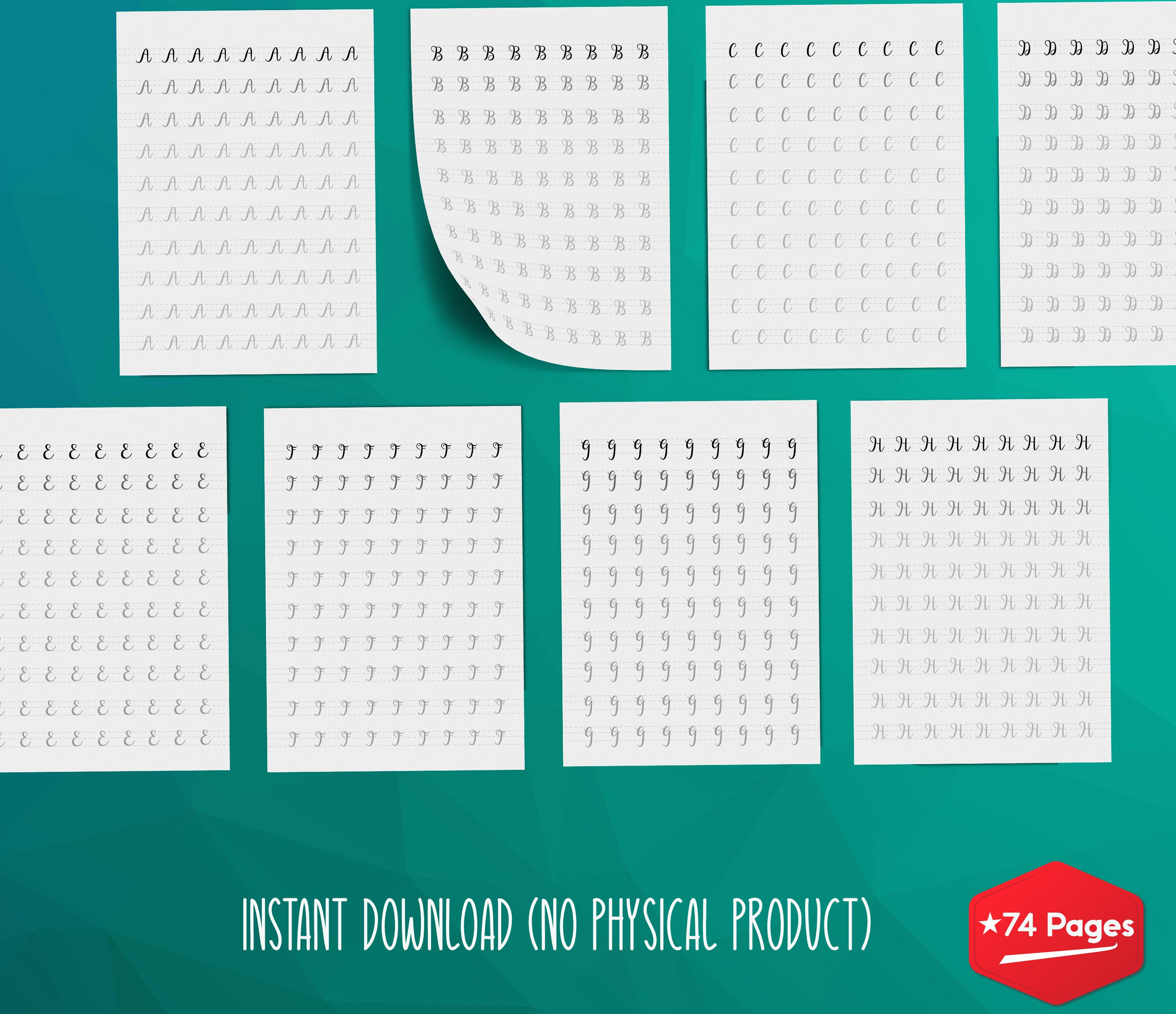 Loving Bounce Hand Lettering Printable Brush Pen Handwriting - Etsy